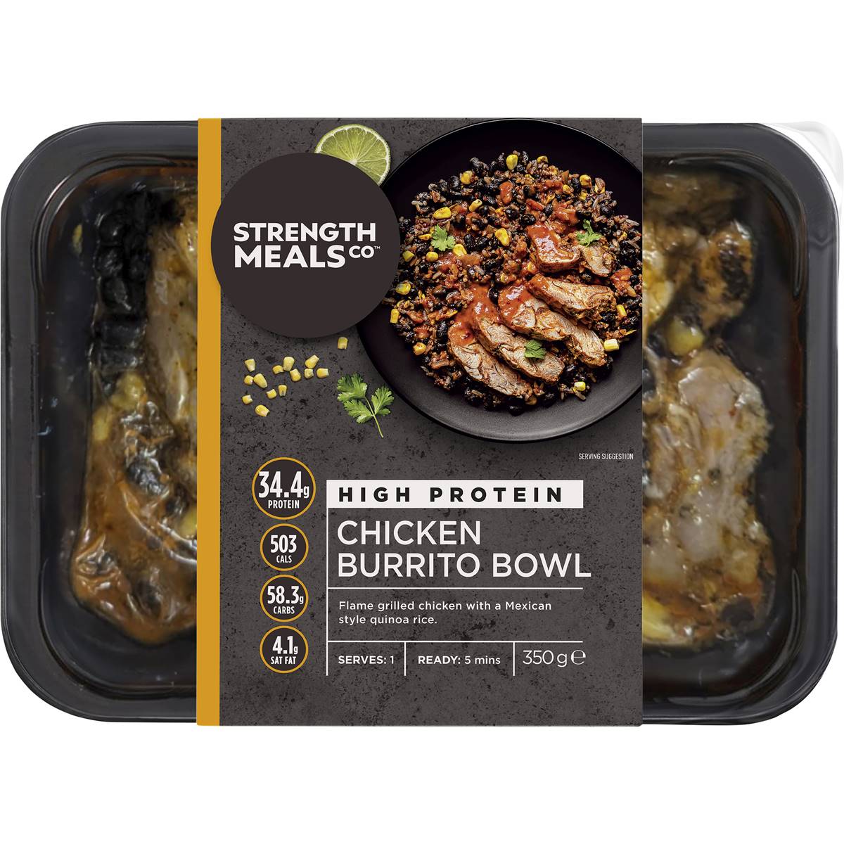 Strength Meals Co Chicken Burrito Bowl 350g | Woolworths