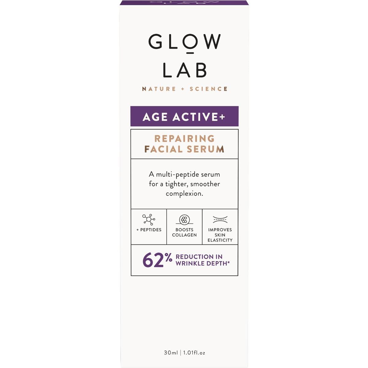 Glow Lab Age Active+ Repairing Facial Serum 30ml | Woolworths