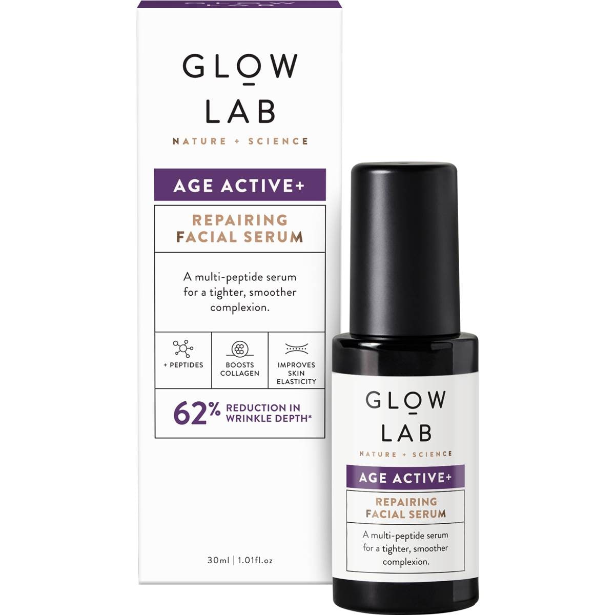 Glow Lab Age Active+ Repairing Facial Serum 30ml | Woolworths