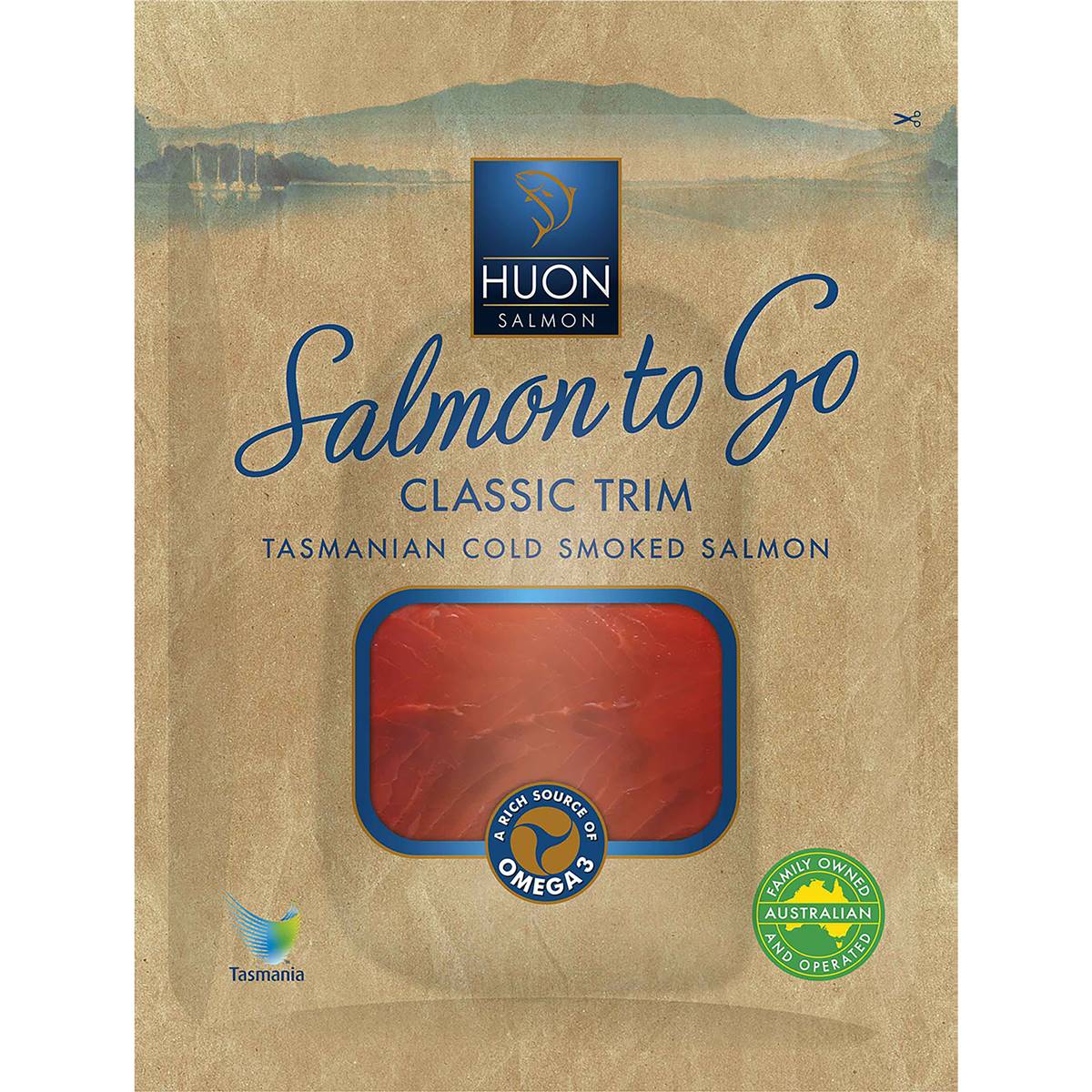 Huon Salmon To Go Classic Trim Cold Smoked Salmon 90g | Woolworths