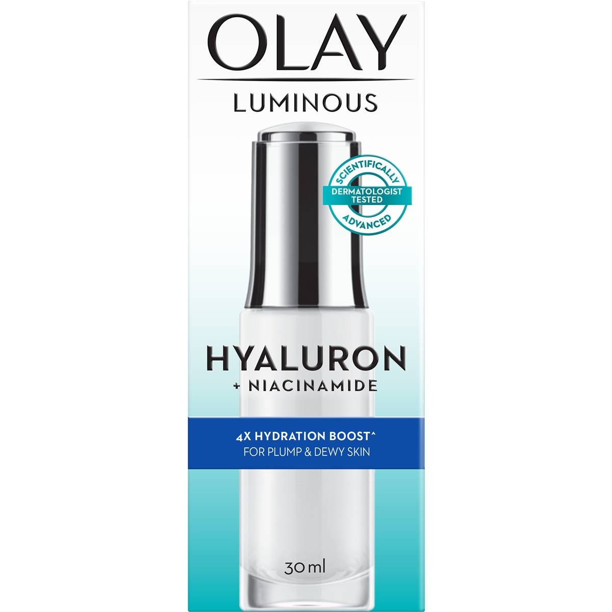 Olay Luminous Hyaluron + Niacinamide Gel Serum 30ml | Woolworths
