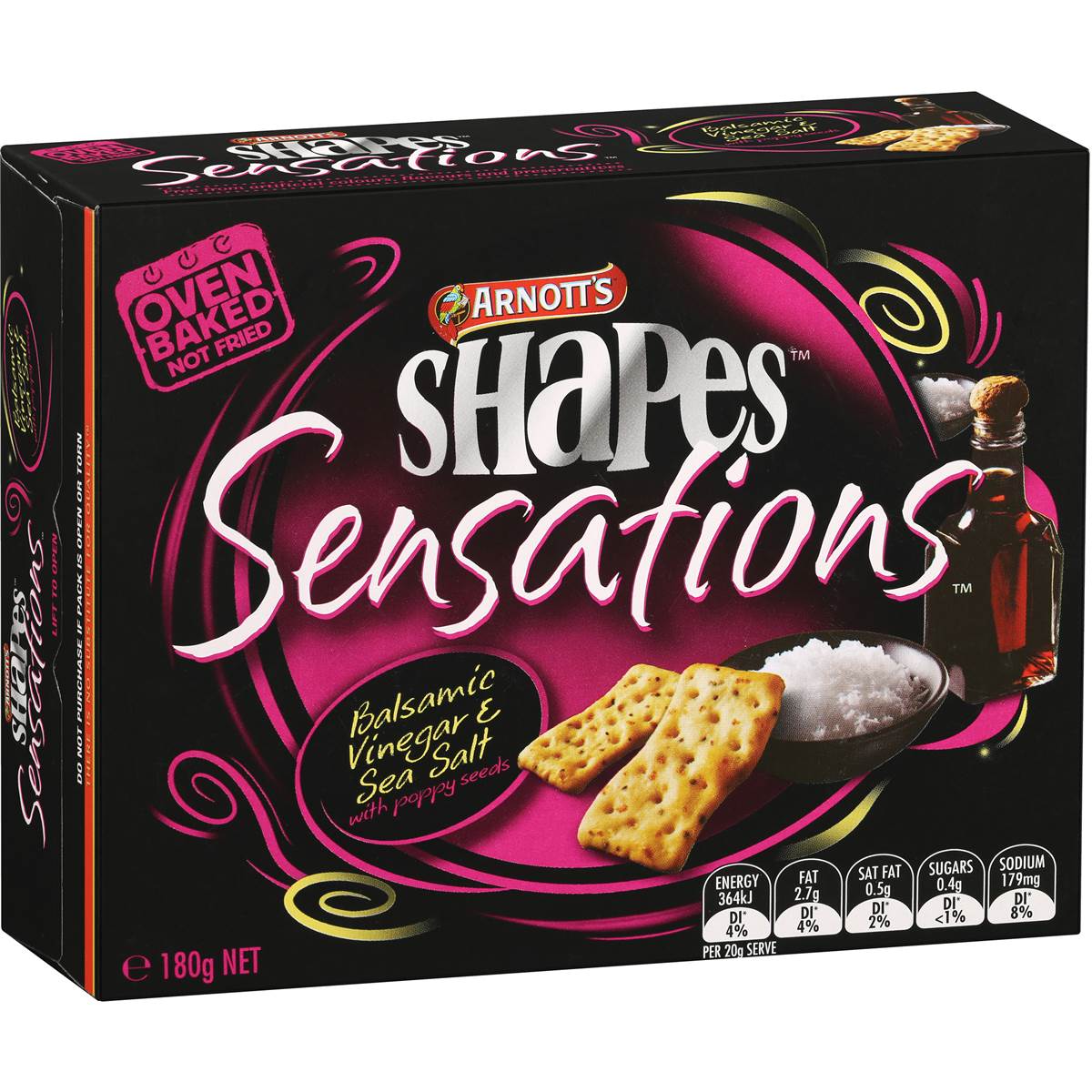 Arnott's Shapes Sensations Vinegar & Salt 180g | Woolworths Arnott's Shapes Sensations Vinegar & Salt 180g | Woolworths