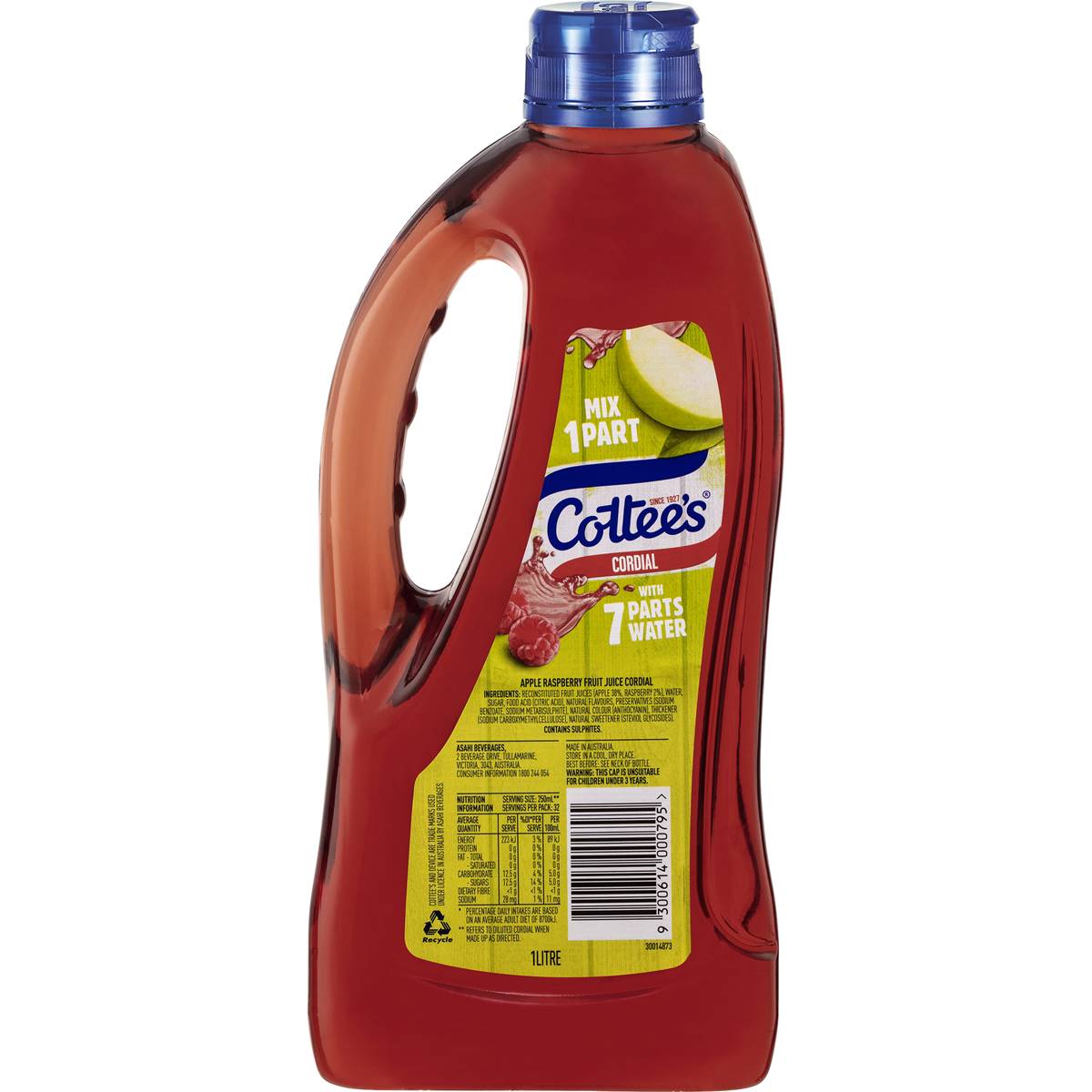 Cottee's Apple & Raspberry Cordial With 40% Fruit Juice Bottle 1l ... Cottee's Apple & Raspberry Cordial With 40% Fruit Juice Bottle 1l ...