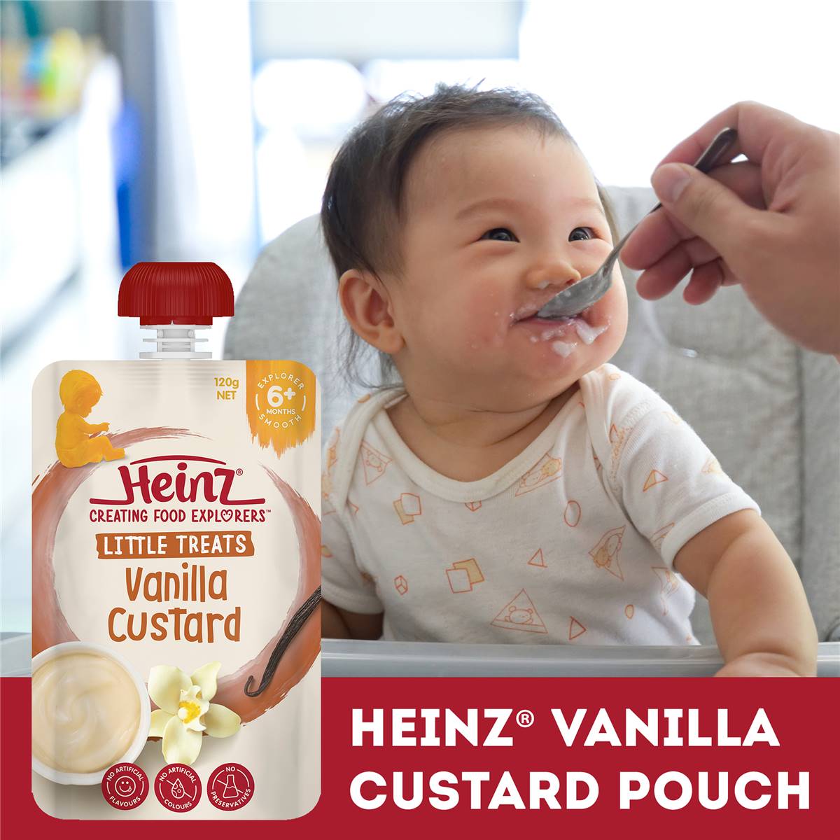 Heinz Baby Food 6+ Months Vanilla Custard 120g | Woolworths