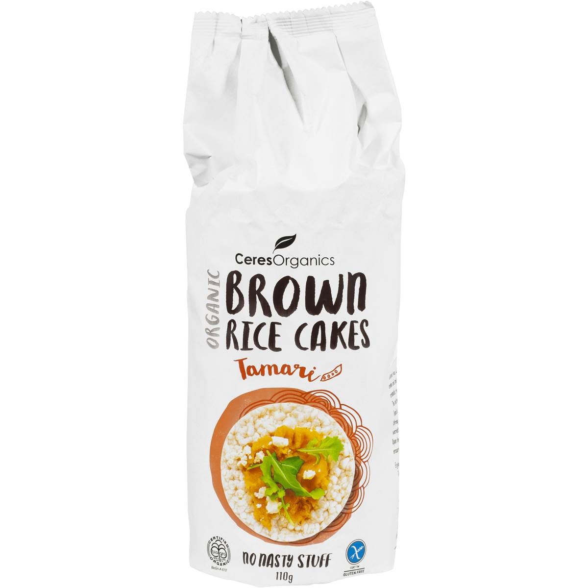 Ceres Organics Organic Brown Rice Cakes Tamari 110g | Woolworths