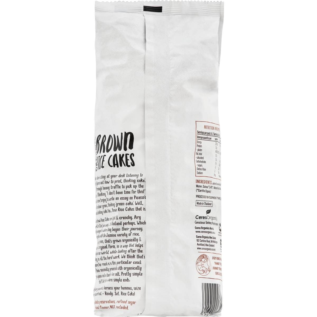 Ceres Organics Rice Cakes No Added Salt 110g | Woolworths