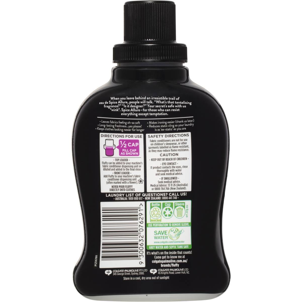 Fluffy Ultra Fabric Softener Spice Allure 500ml | Woolworths