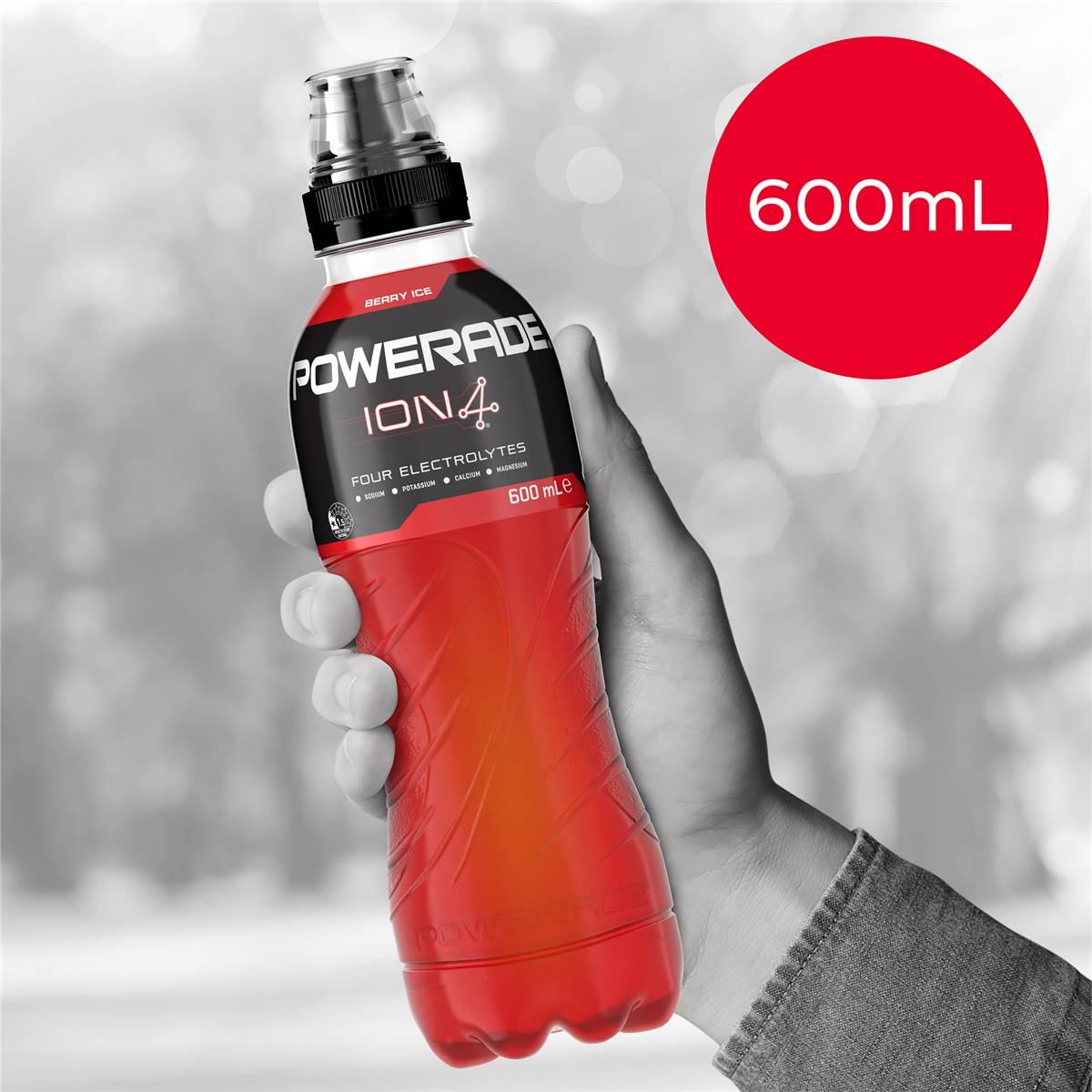 Powerade Ion4 Berry Ice Sports Drink Sipper Cap 600ml | Woolworths
