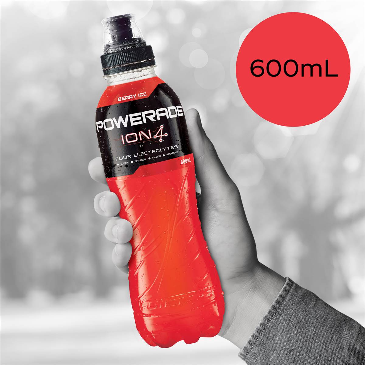 Powerade Ion4 Berry Ice Sports Drink Sipper Cap 600ml | Woolworths