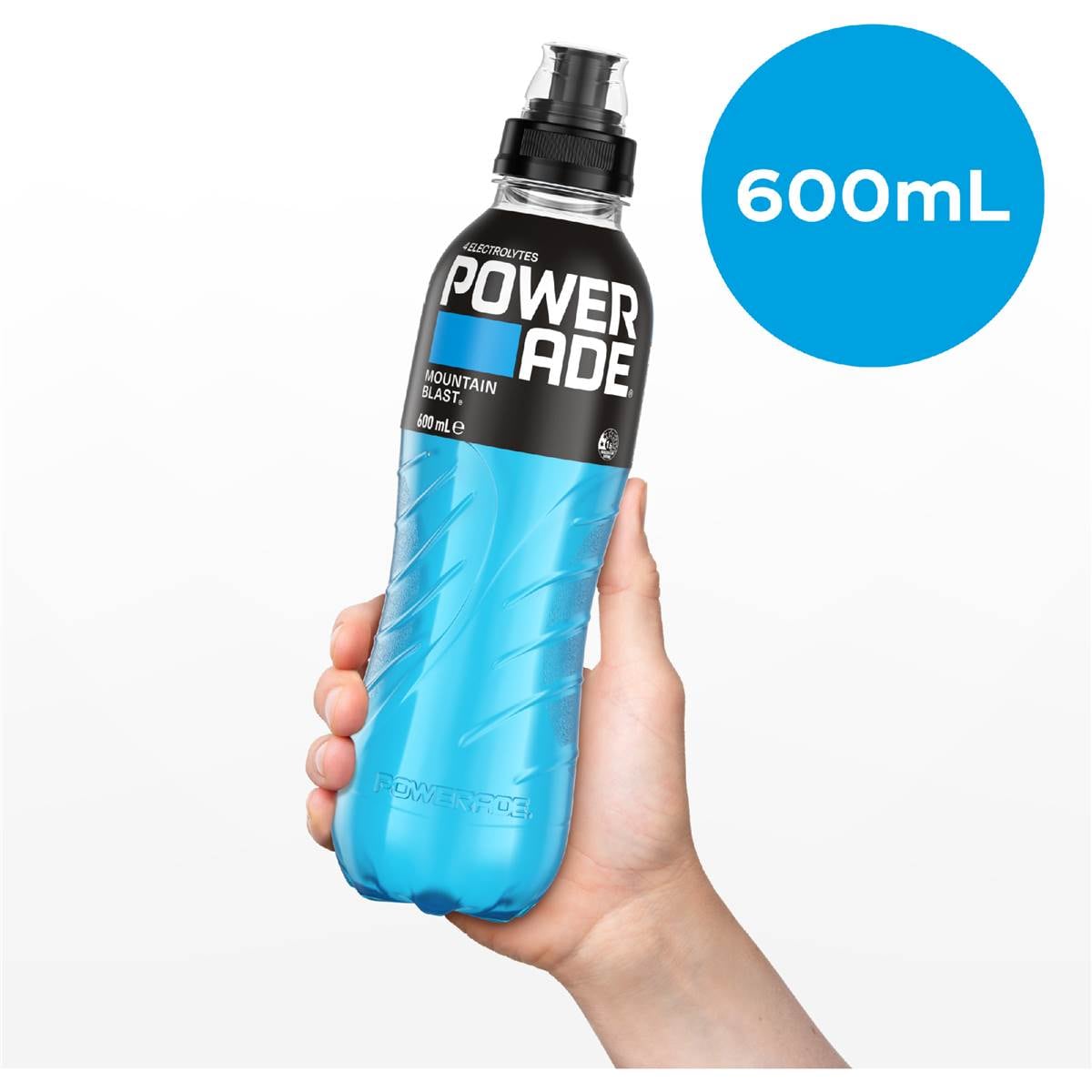 Powerade Ion4 Mountain Blast Sports Drink Sipper Cap 600ml | Woolworths