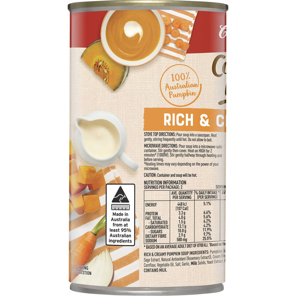 Campbell's Country Ladle Soup Rich & Creamy Pumpkin 500g | Woolworths