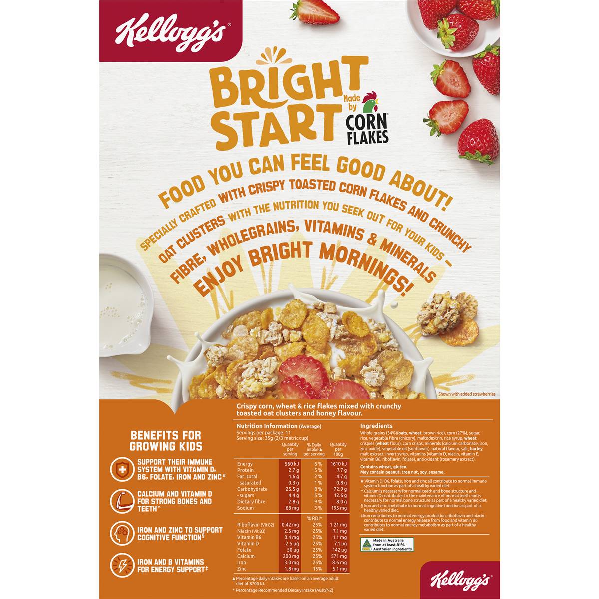 Kellogg's Bright Start Honey Cereal 400g | Woolworths