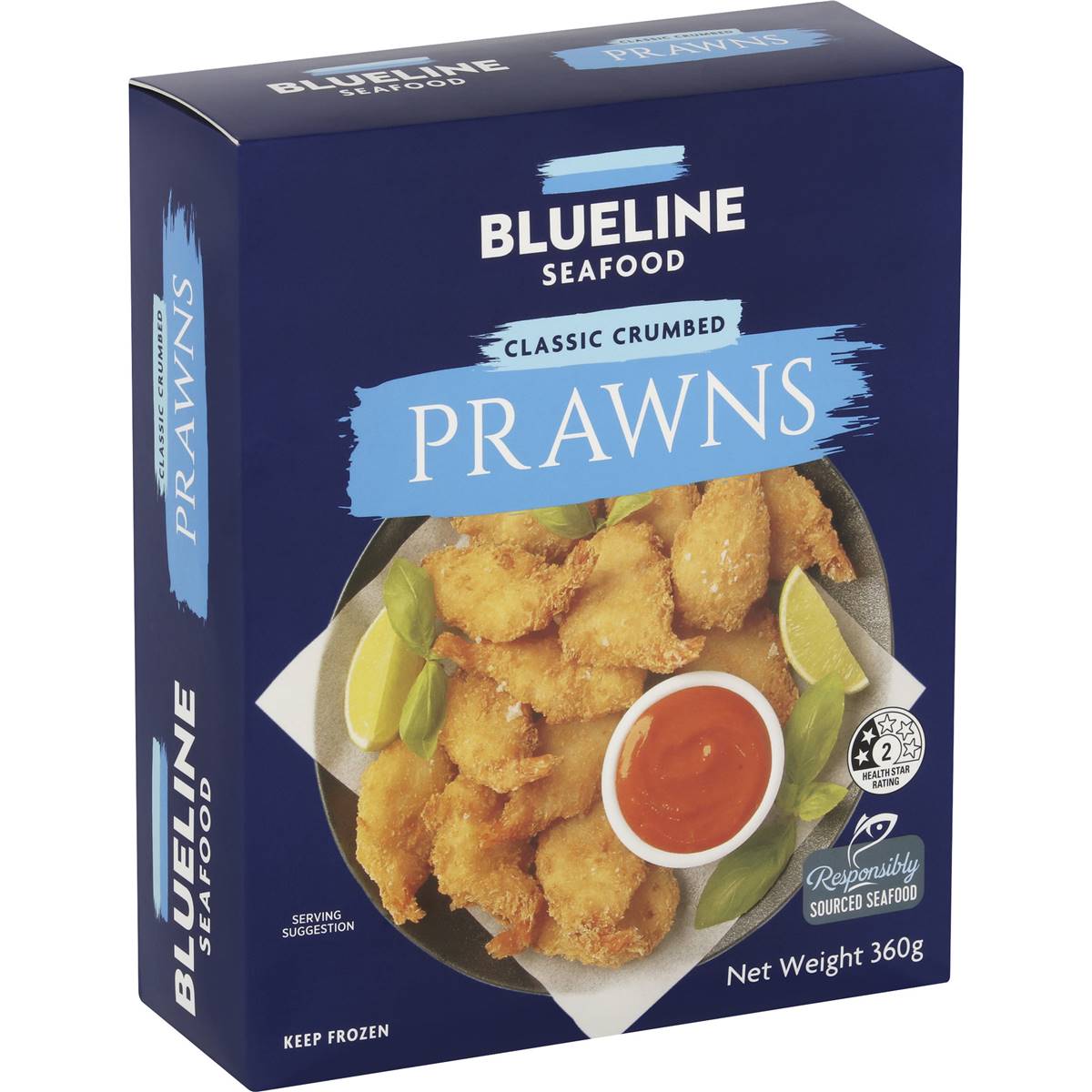 Blueline Seafood Classic Crumbed Prawns 360g | Woolworths