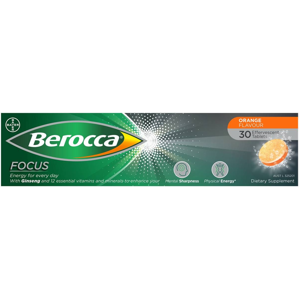 Berocca 50+ Energy Vitamin With Ginseng Effervescent Tablets 30 Pack ...
