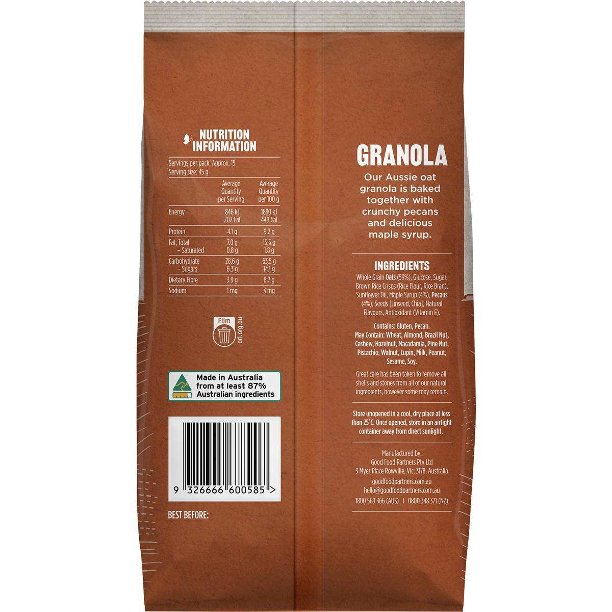 Arnold's Farm Maple & Pecan Granola 700g | Woolworths Arnold's Farm Maple & Pecan Granola 700g | Woolworths