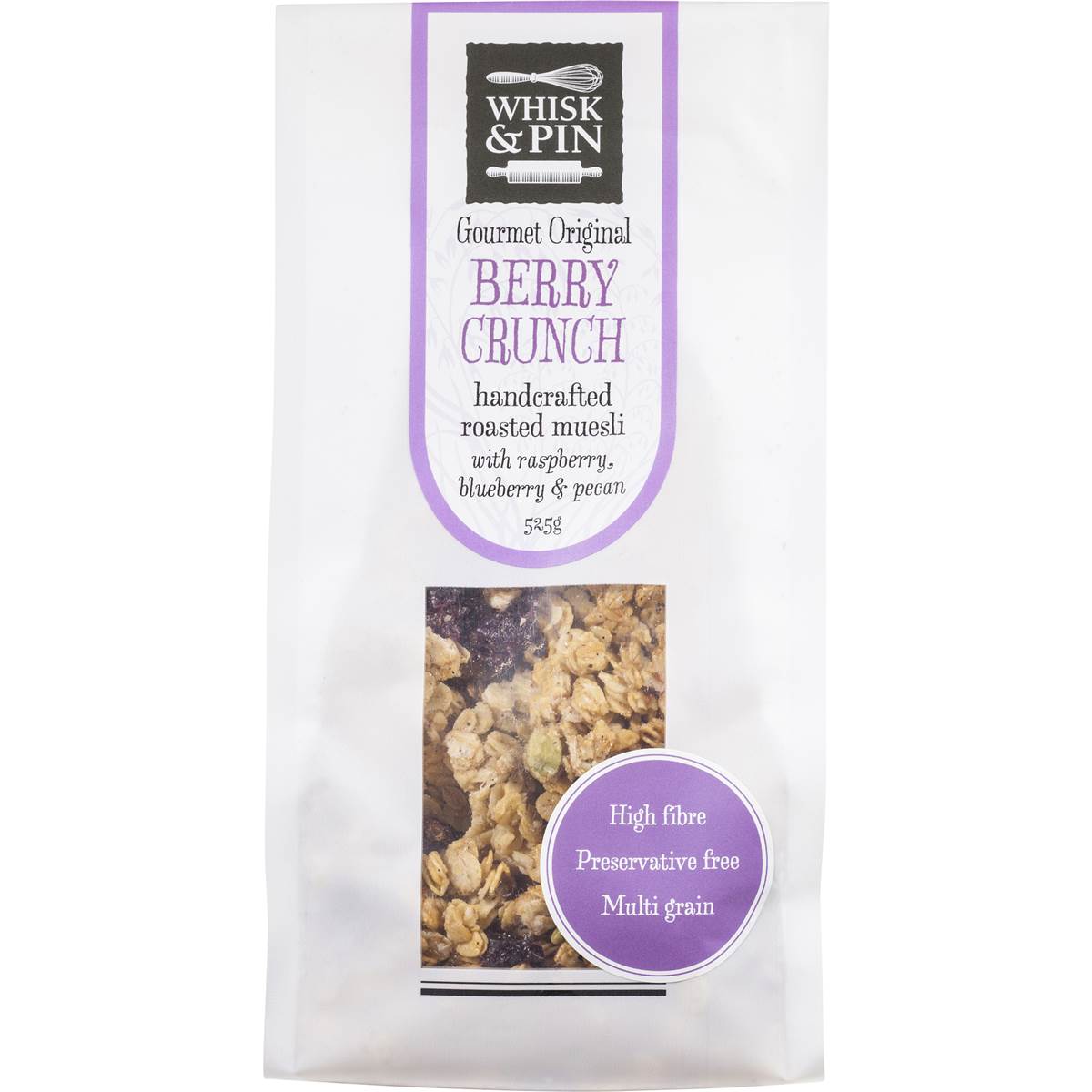 Whisk & Pin Muesli Berry Crunch 600g | Woolworths