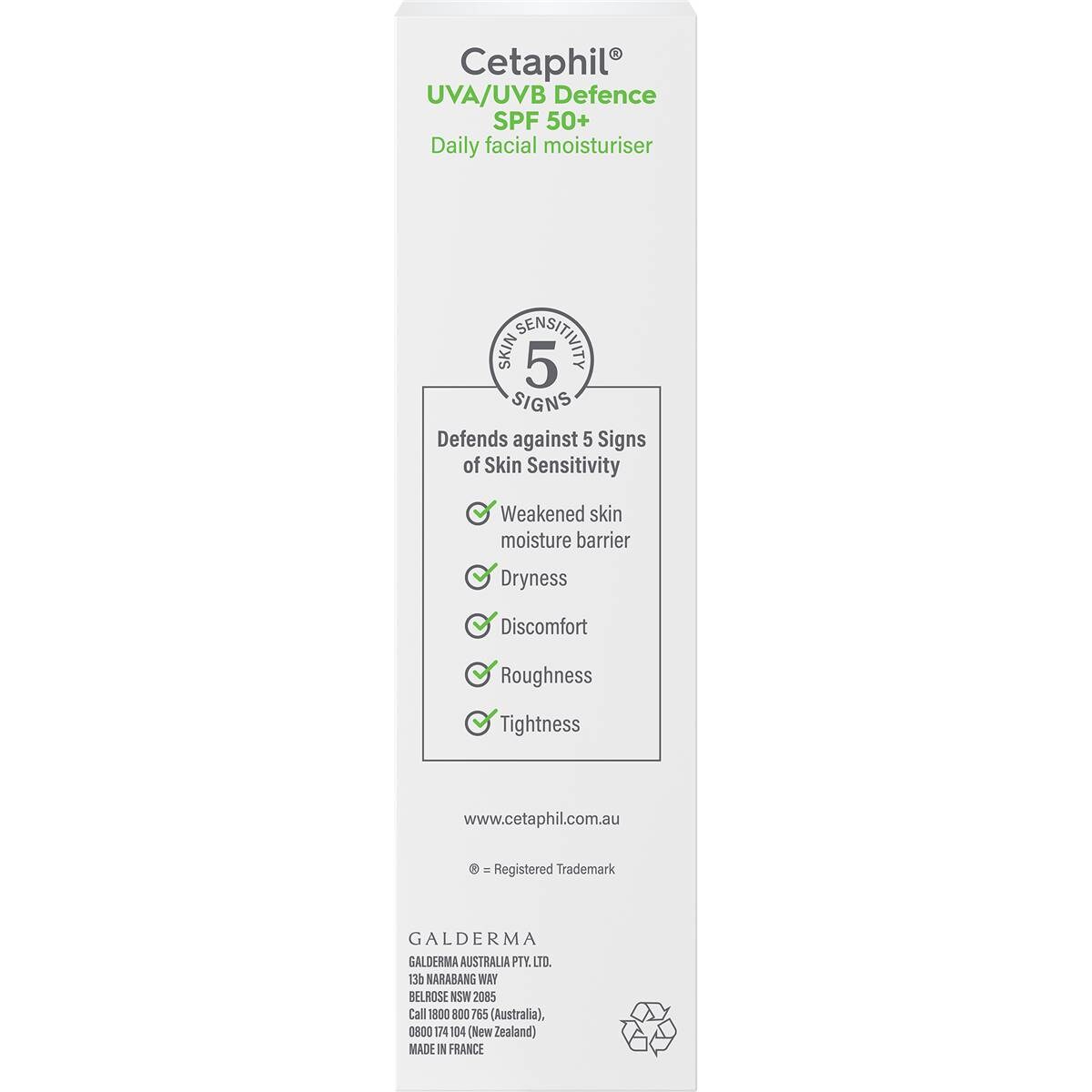 Cetaphil Uva/uvb Defence Spf 50+ Face & Body Moisturiser 50ml | Woolworths