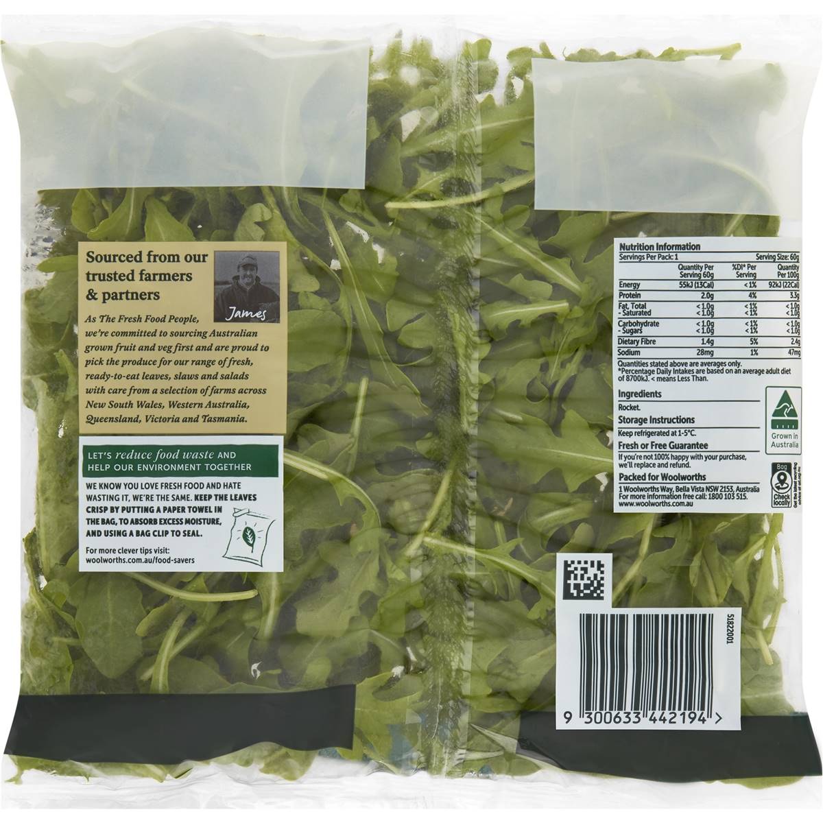 Woolworths Baby Rocket 60g | Woolworths