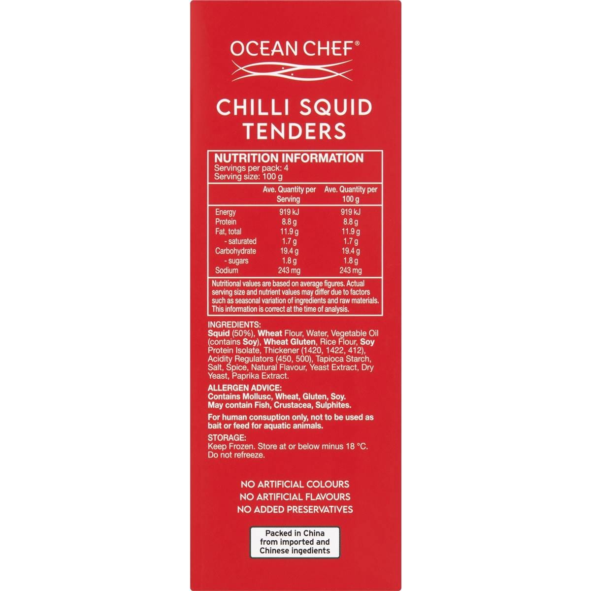Ocean Chef Chilli Squid Tenders 400g | Woolworths