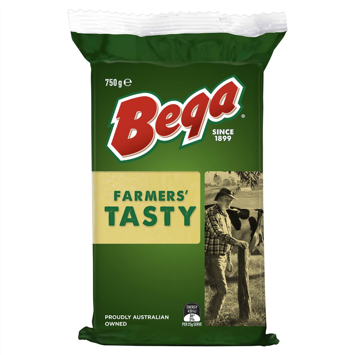 Bega Tasty Cheese Block Tasty 750g | Woolworths
