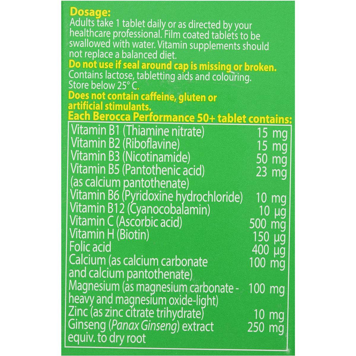 Berocca Focus 50 30 Pack Woolworths