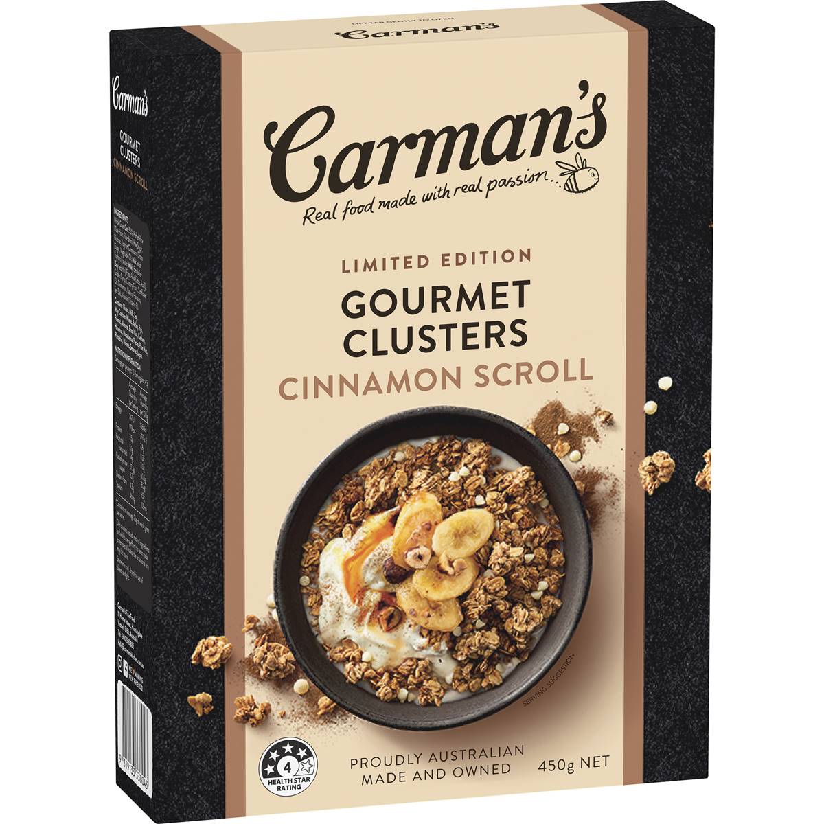 Carman's Gourmet Clusters Cinnamon Scroll 450g | Woolworths