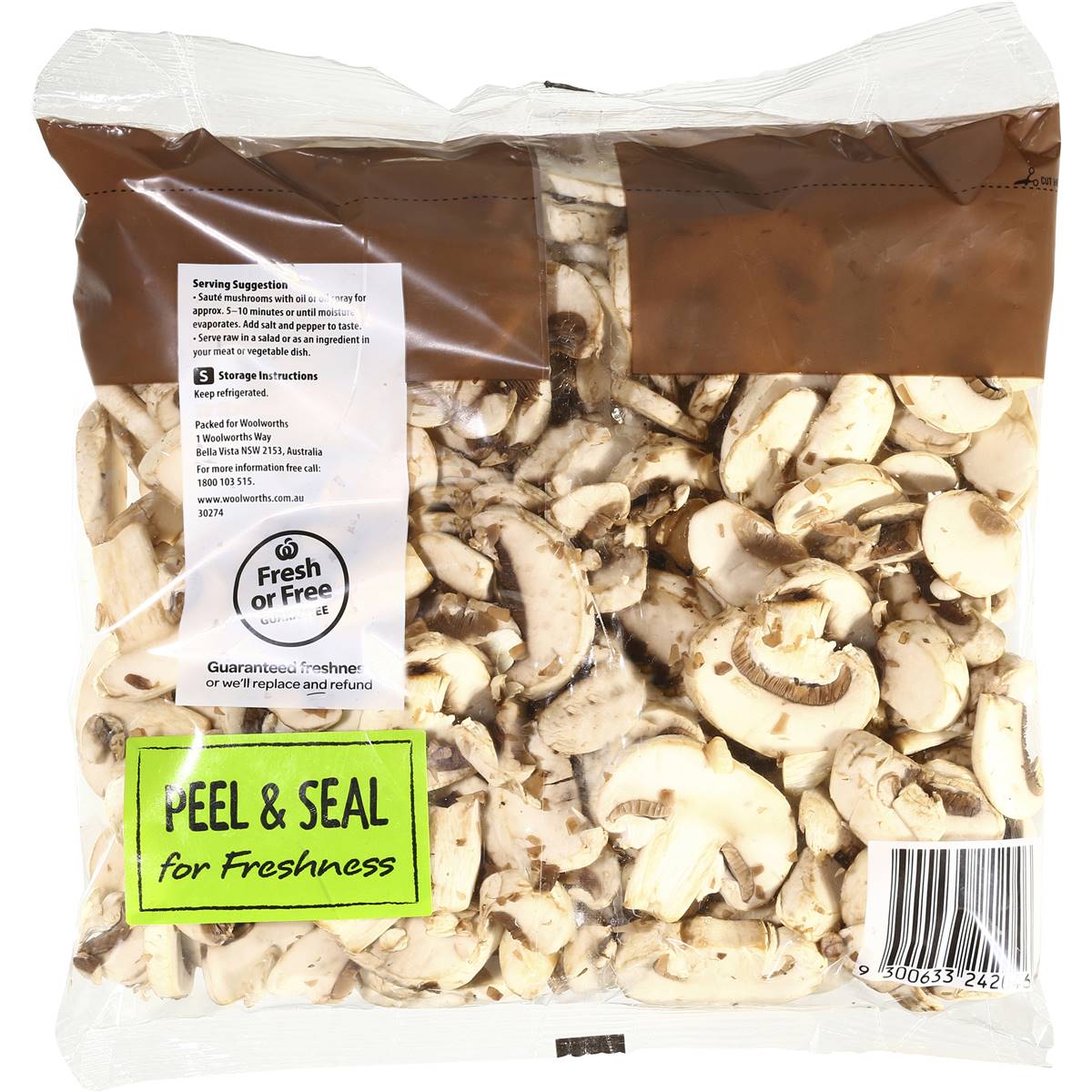 Select Mushrooms Cups Sliced 400g Bag | Woolworths