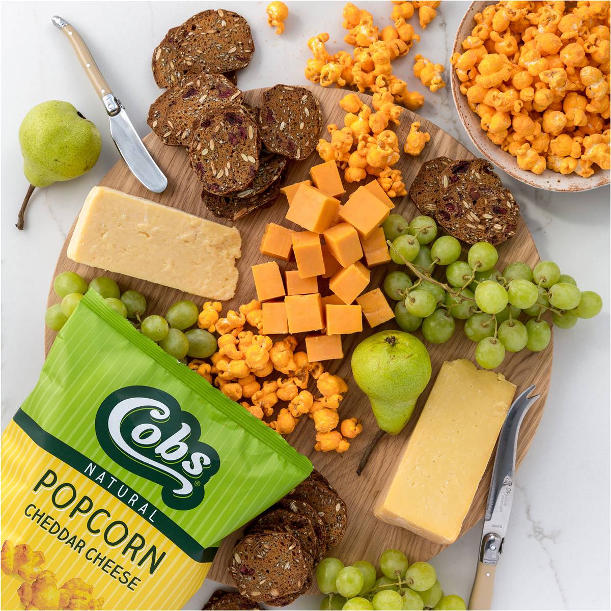 Cobs Natural Popcorn Cheddar Cheese 100g | Woolworths