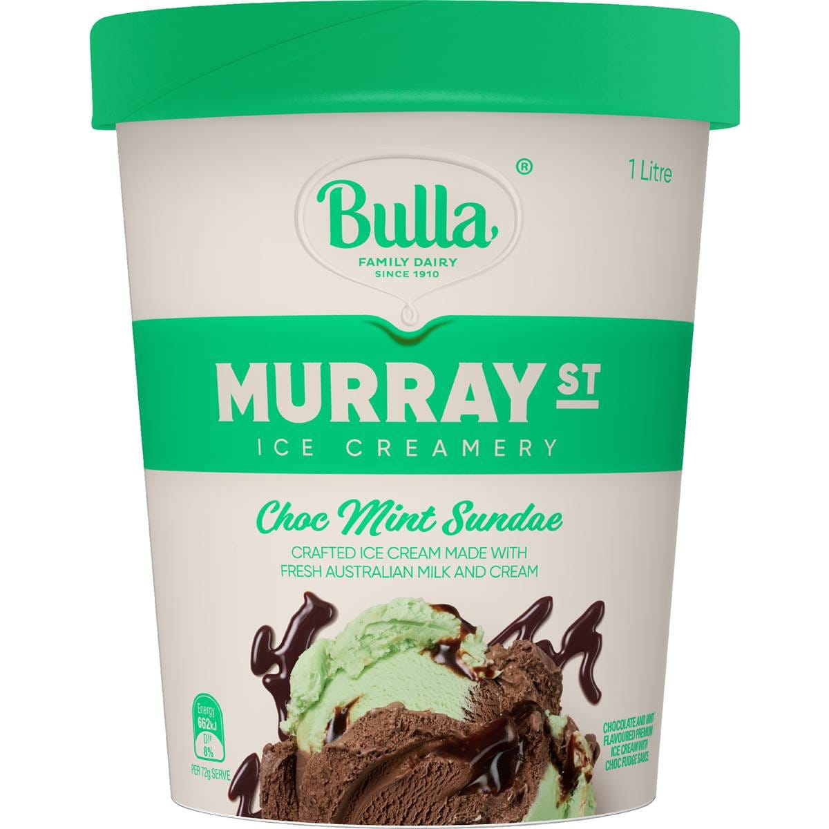 Bulla Murray St Choc Mint Sundae Ice Cream 1l | Woolworths