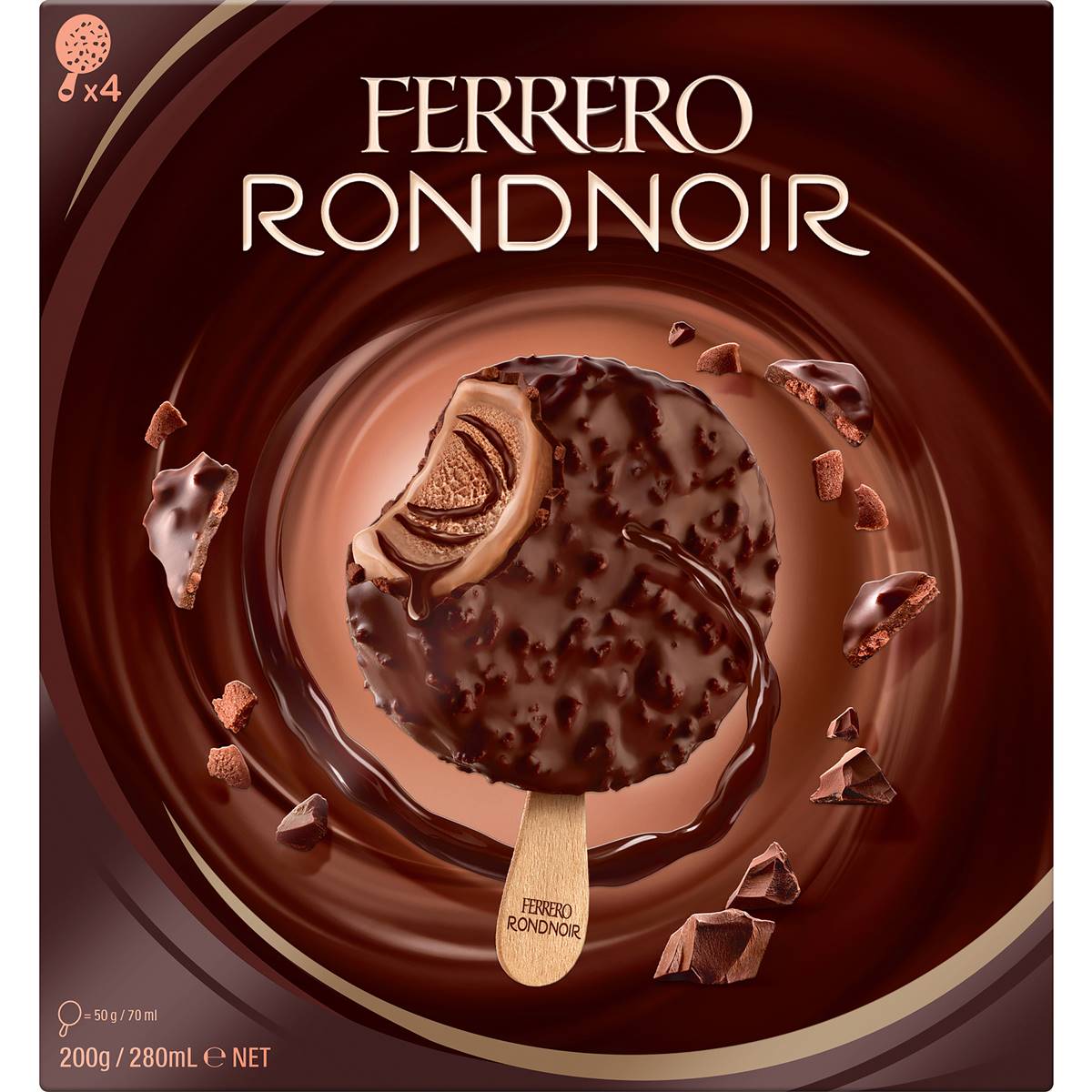 Ferrero Rondnoir Frozen Dessert 4 Pack | Woolworths
