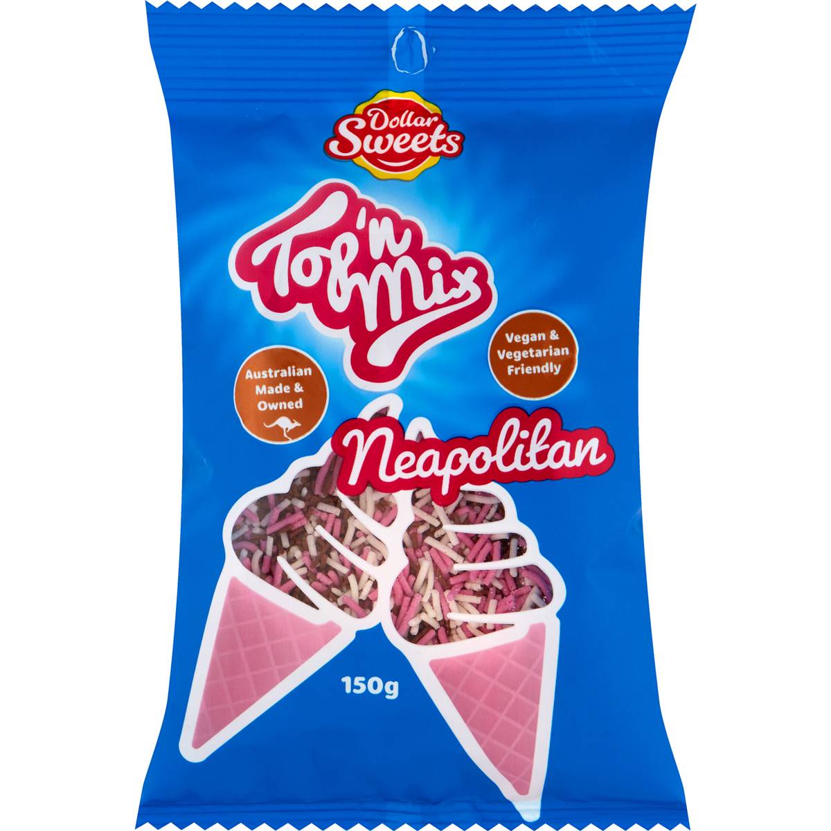 Dollar Sweets Top 'n Mix Neapolitan Sprinkles 150g | Woolworths