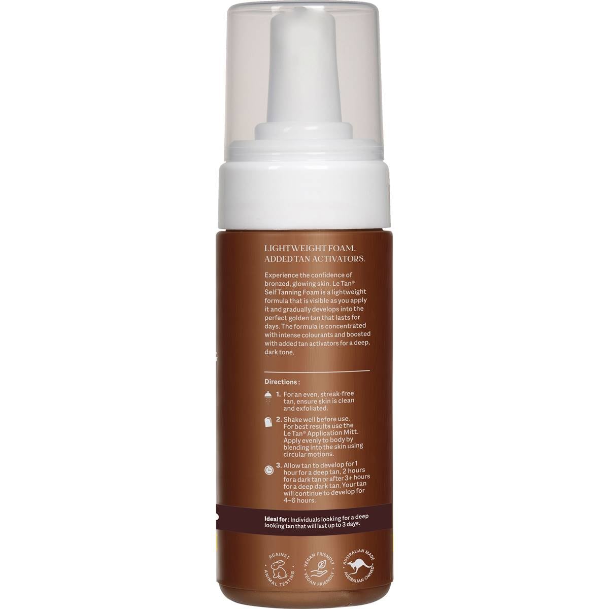 Le Tan Tanning Foam Ultra Dark 110ml | Woolworths
