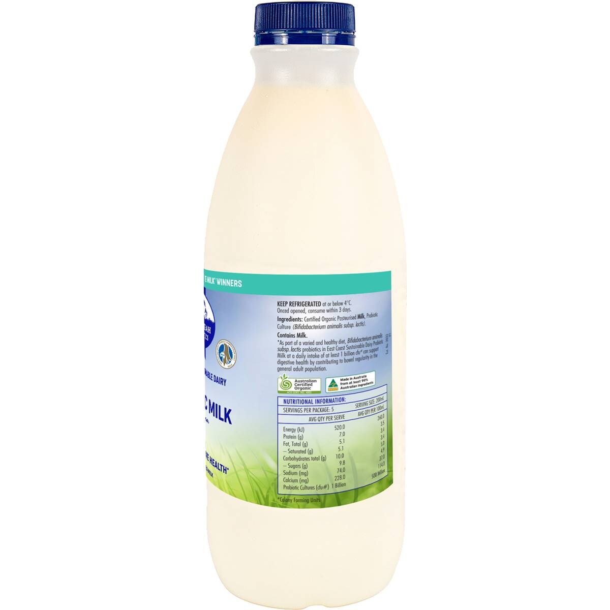 East Coast Sustainable Dairy Probiotic Full Cream Milk 1l | Woolworths