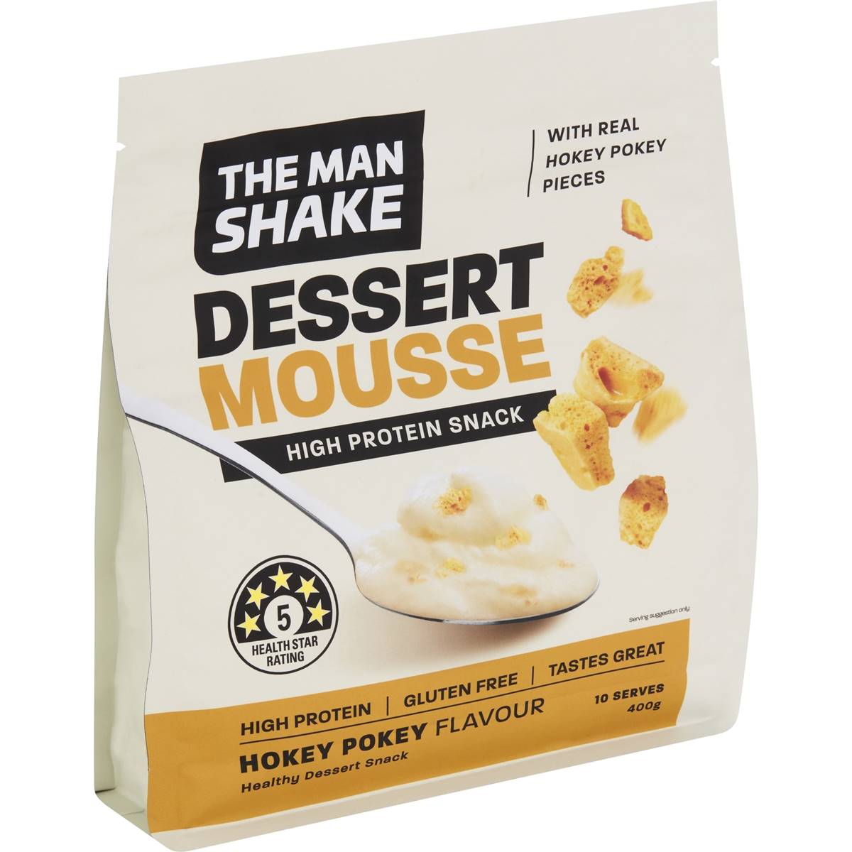 The Man Shake Dessert Mousse Hokey Pokey 10 Pack | Woolworths