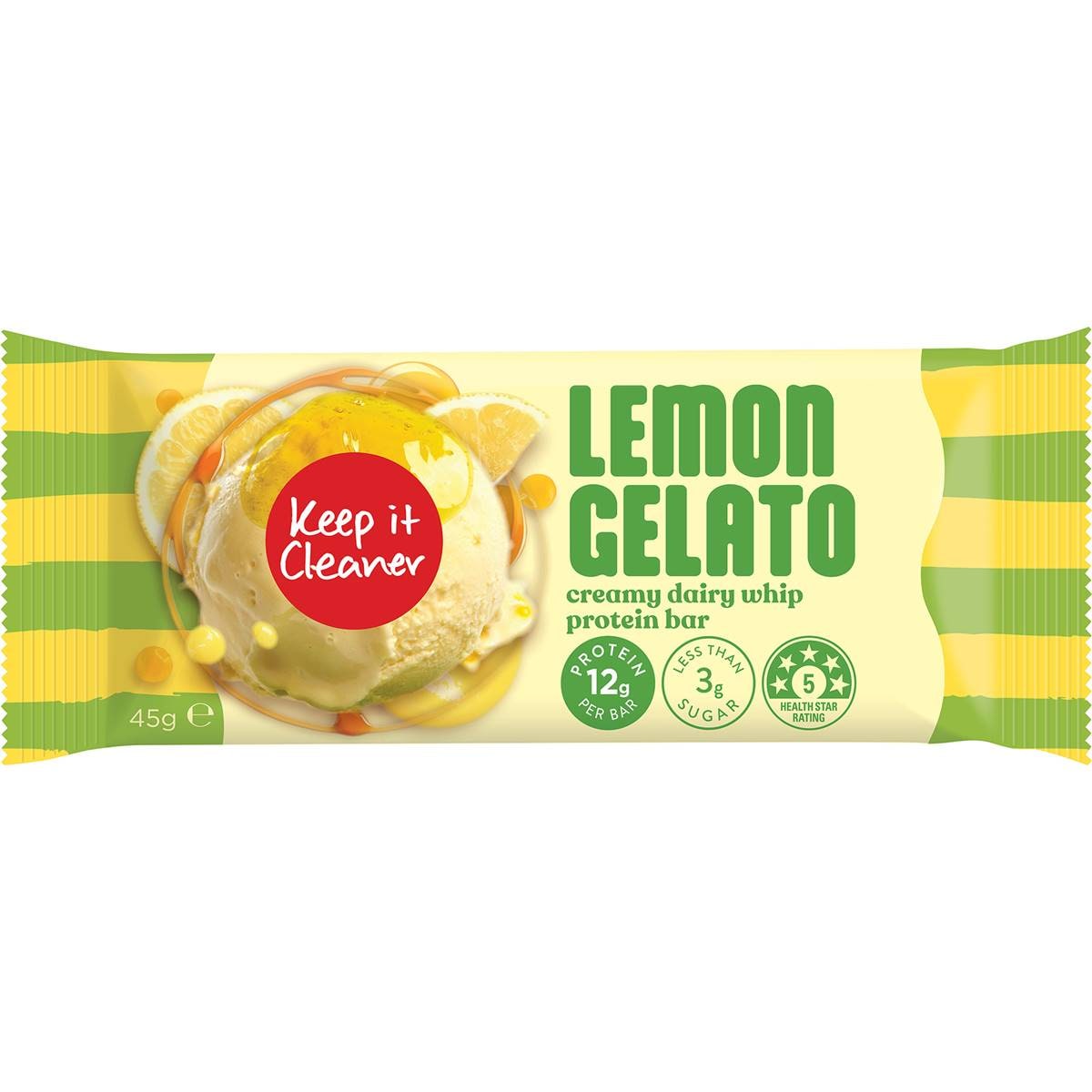 Keep It Cleaner Lemon Gelato Creamy Dairy Whip Protein Bar 45g | Woolworths