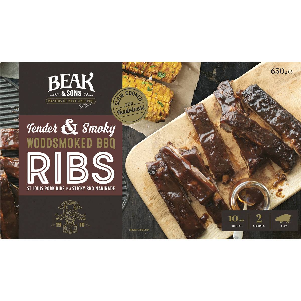 Woolworths Cook Slow Cooked Pork Ribs In Smokey Bbq Sauce 650G at ...