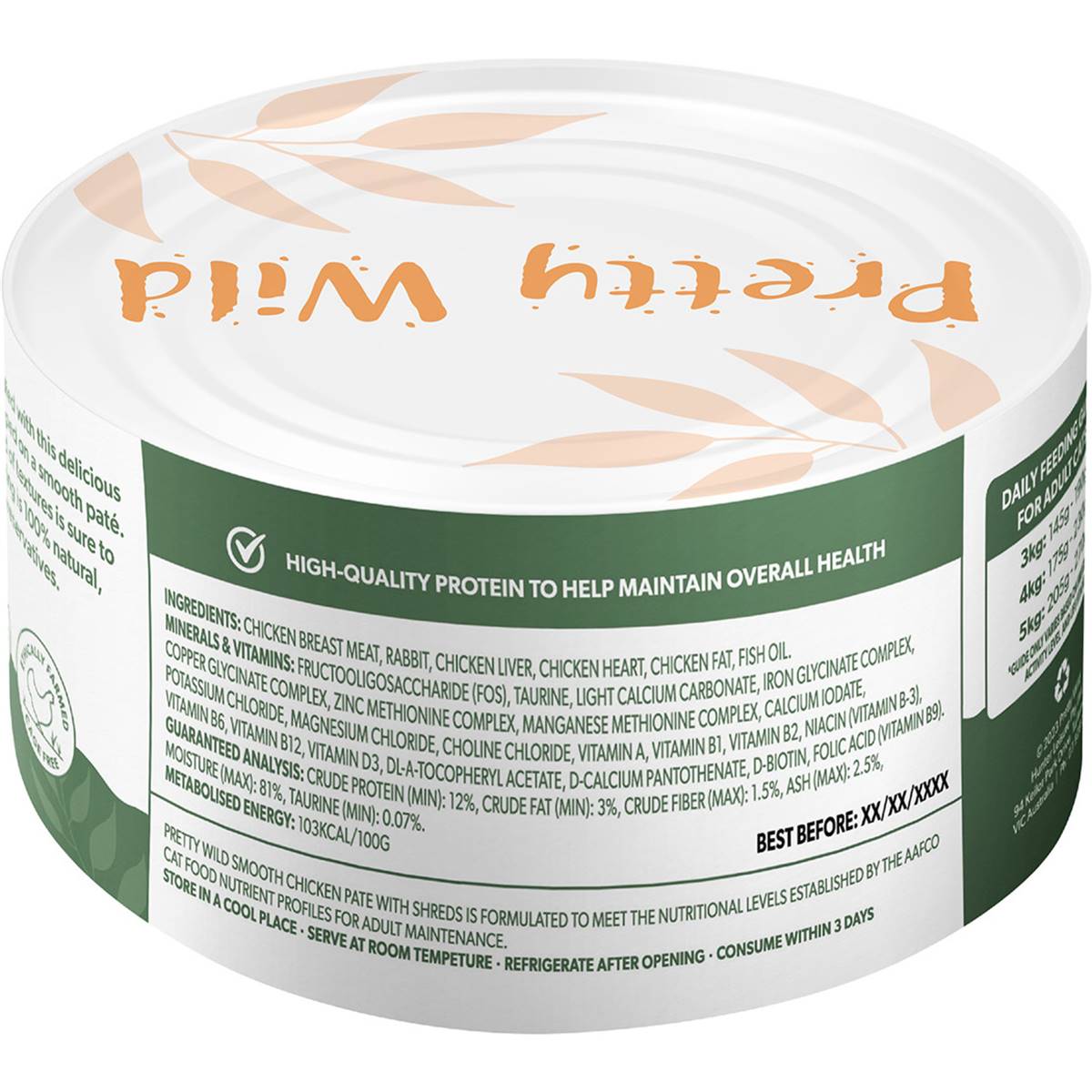 Pretty Wild Smooth Rabbit Pate Wet Cat Food 85g | Woolworths