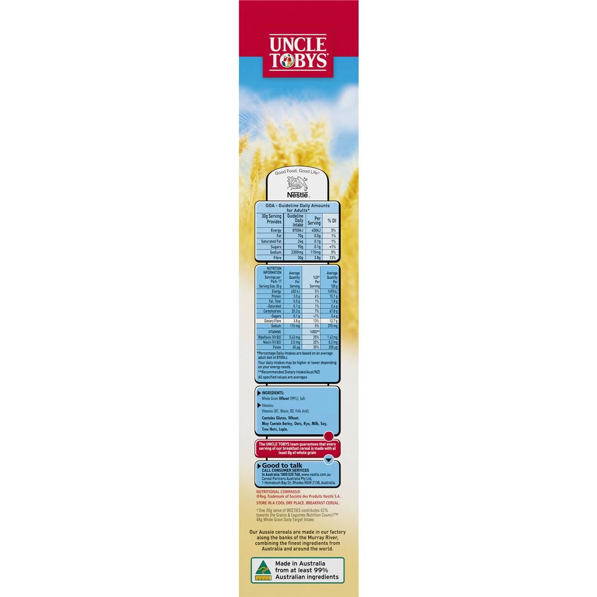 Uncle Tobys Weeties Cereal 510g | Woolworths