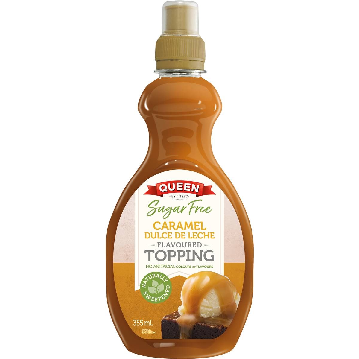 Queen Sugar Free Caramel Dulce De Leche Flavoured Topping 355ml ...