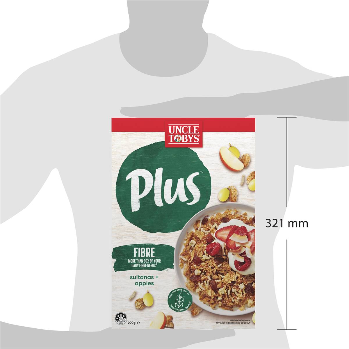 Uncle Tobys Plus Fibre Cereal 700g | Woolworths