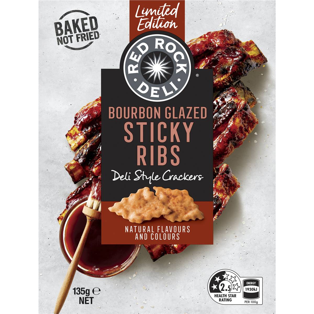 Red Rock Deli Deli Style Crackers Bourbon Glazed Sticky Ribs 135g ...