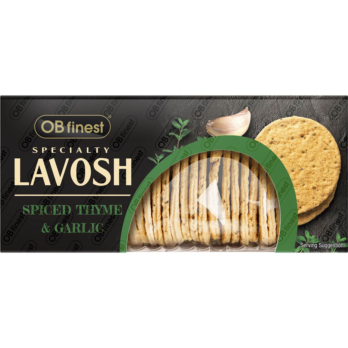 Ob Finest Lavosh Crackers Spiced Thyme & Garlic 110g | Woolworths
