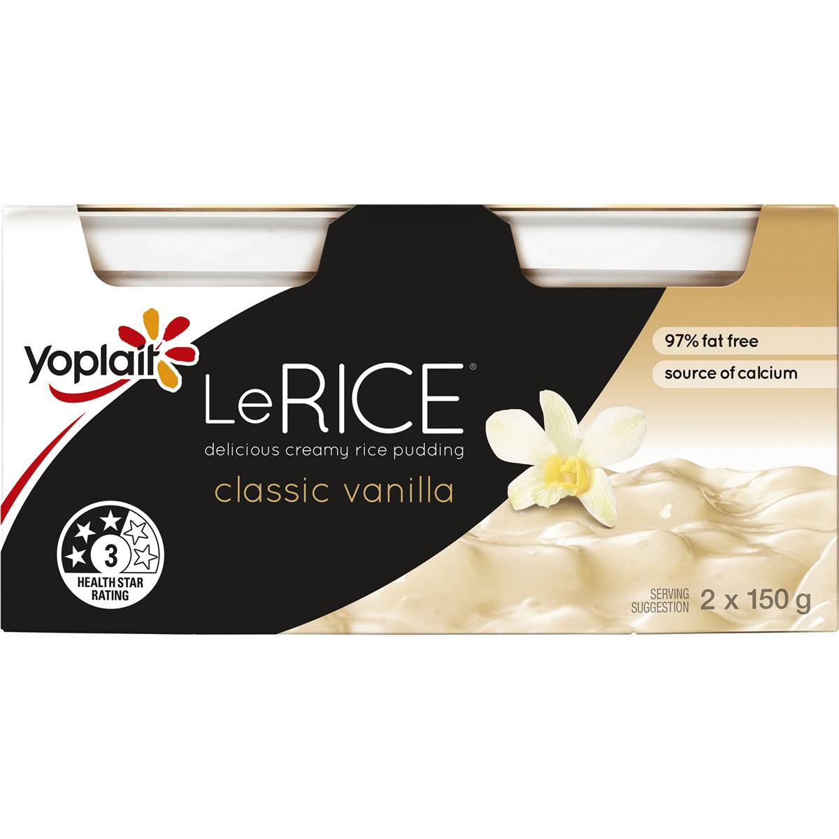 Yoplait Le Rice Classic Vanilla 150g X 2 Pack | Woolworths