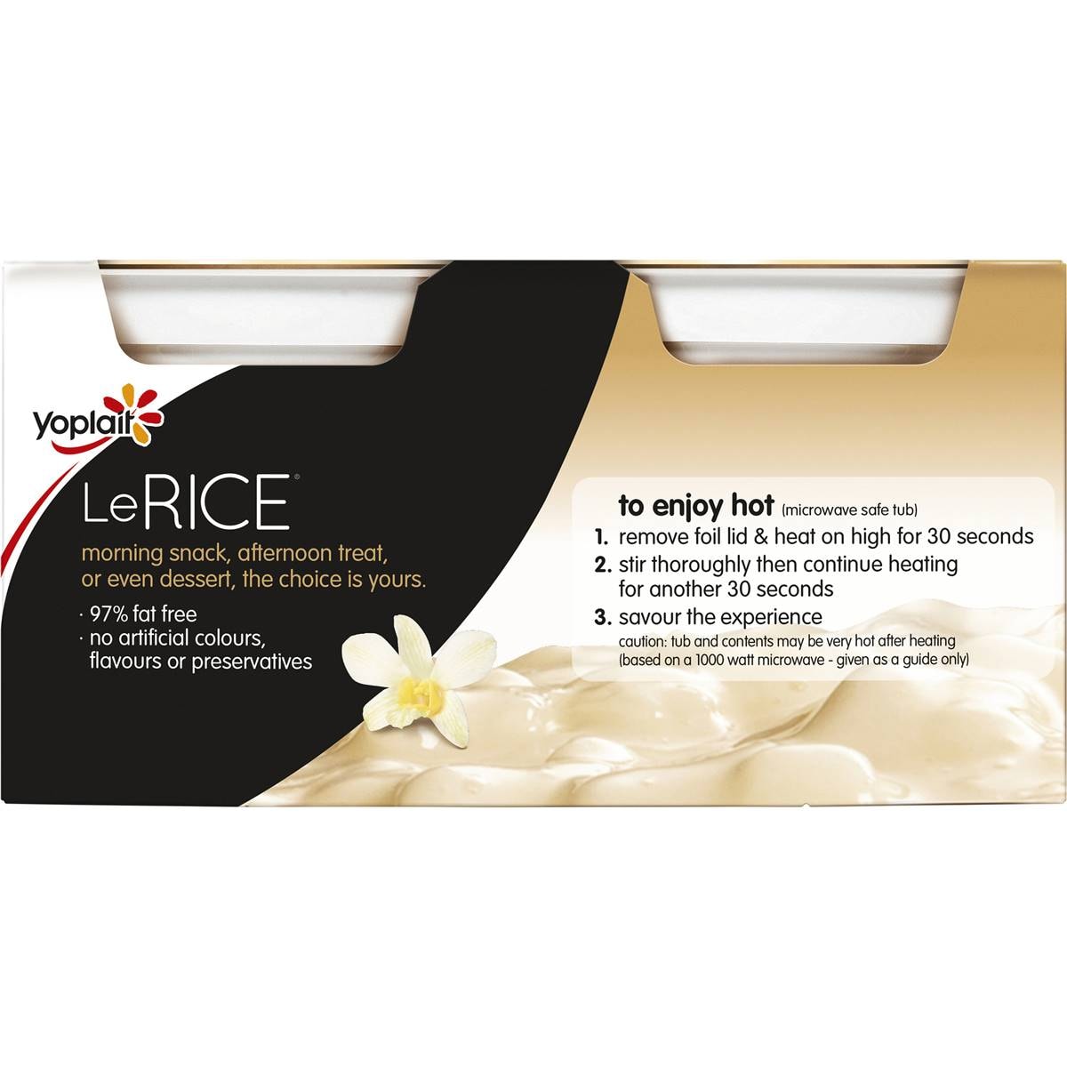 Yoplait Le Rice Classic Vanilla 150g X 2 Pack | Woolworths