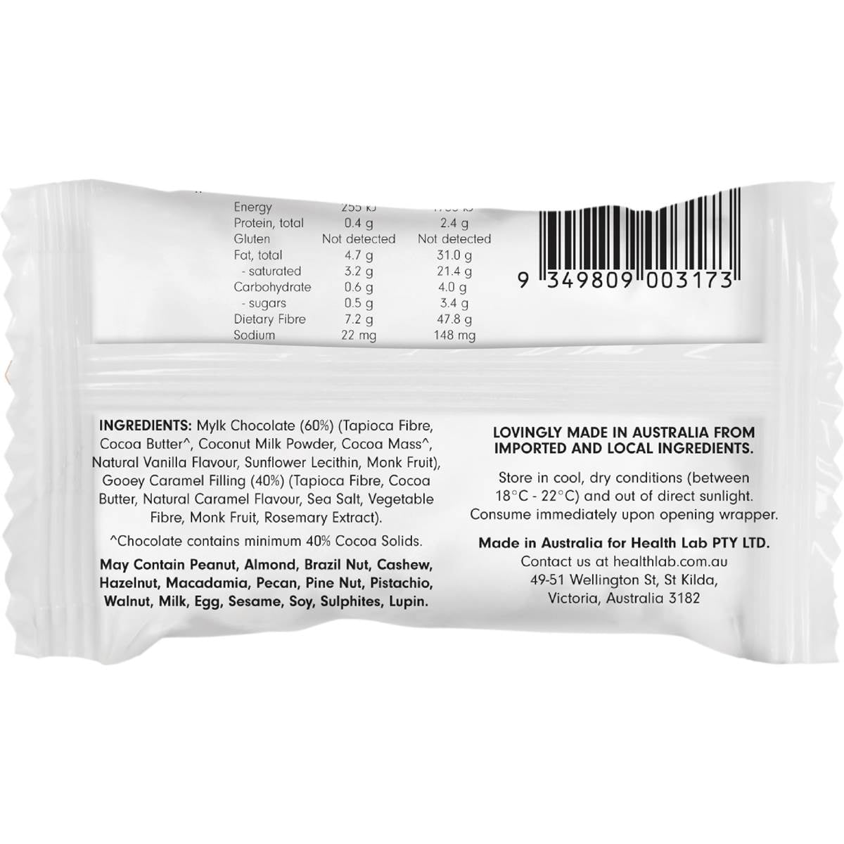 Health Lab Mylk Chocolate Gooey Caramel Filled Diamonds 2 Pack | Woolworths