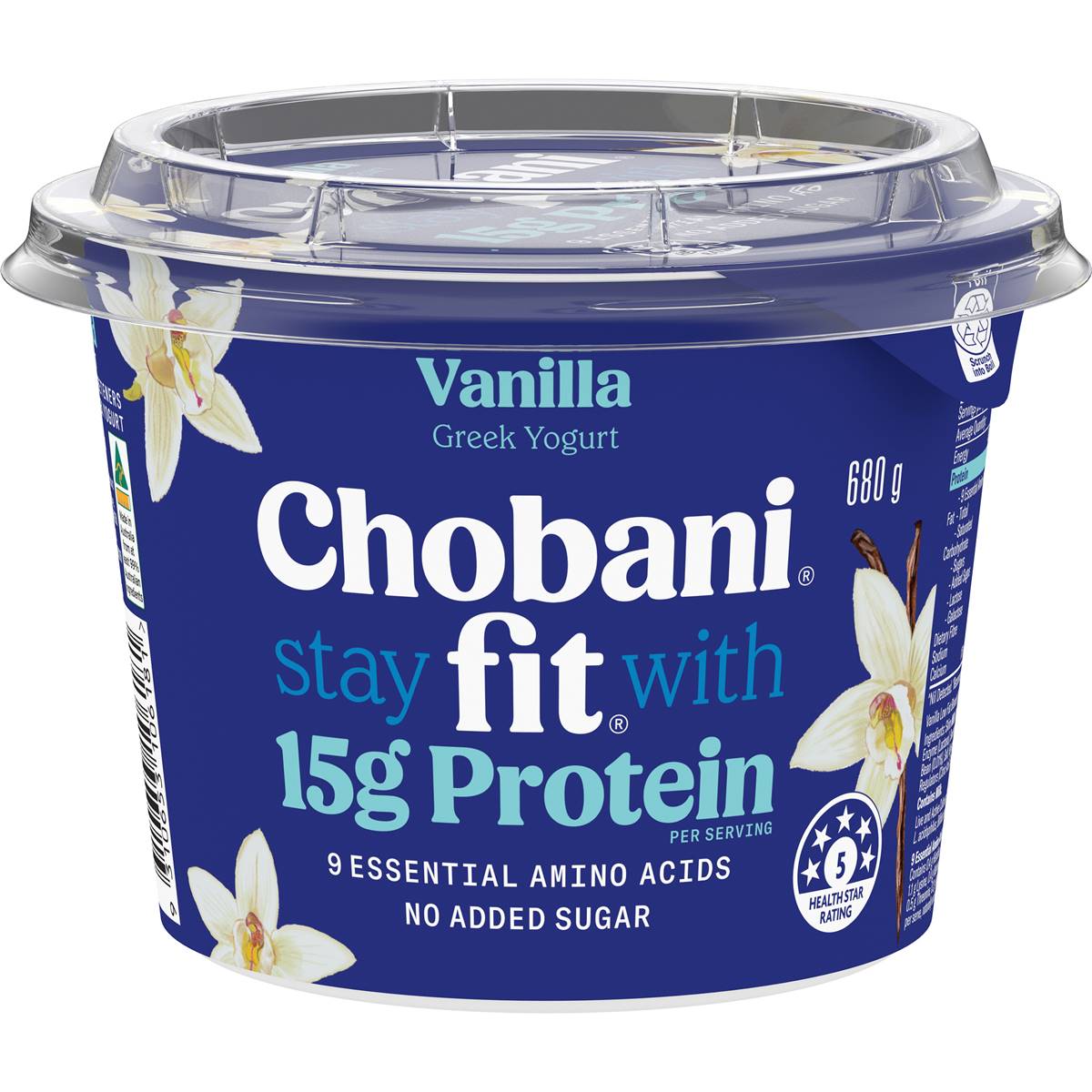 Chobani Fit Vanilla Greek Yogurt 680g | Woolworths