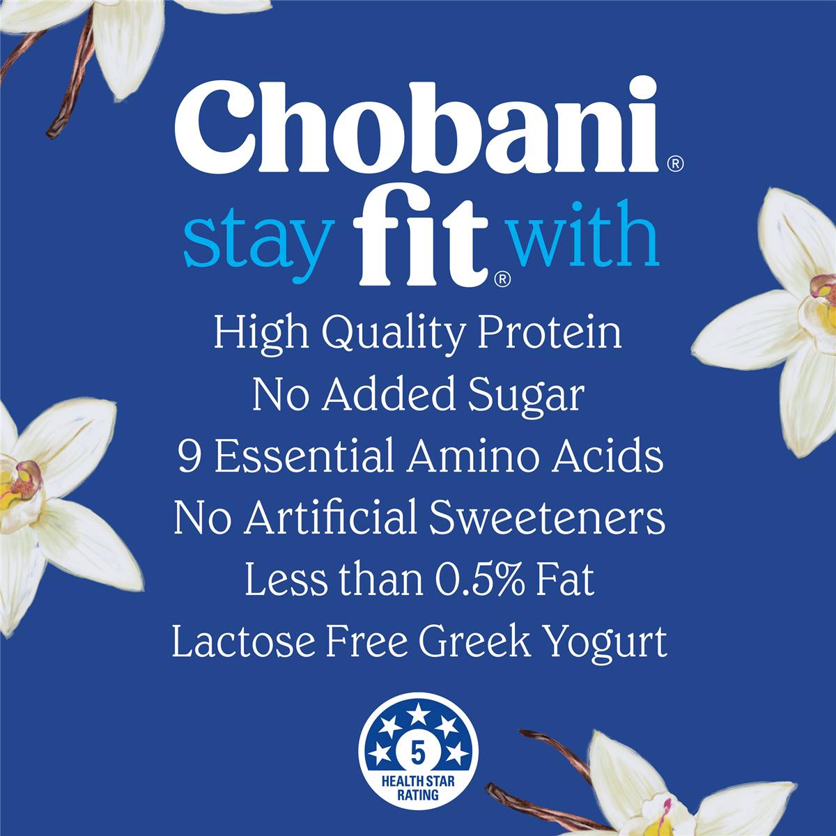 Chobani Fit Vanilla Greek Yogurt 680g | Woolworths