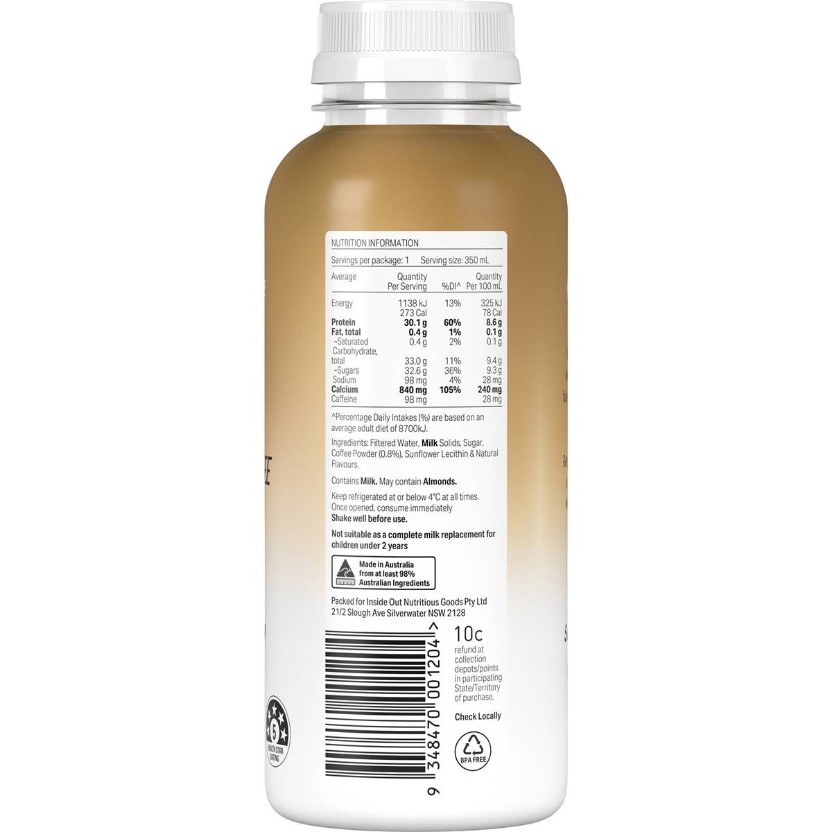 Hello Sunshine 30g Protein Iced Coffee Flavoured Milk 350ml | Woolworths