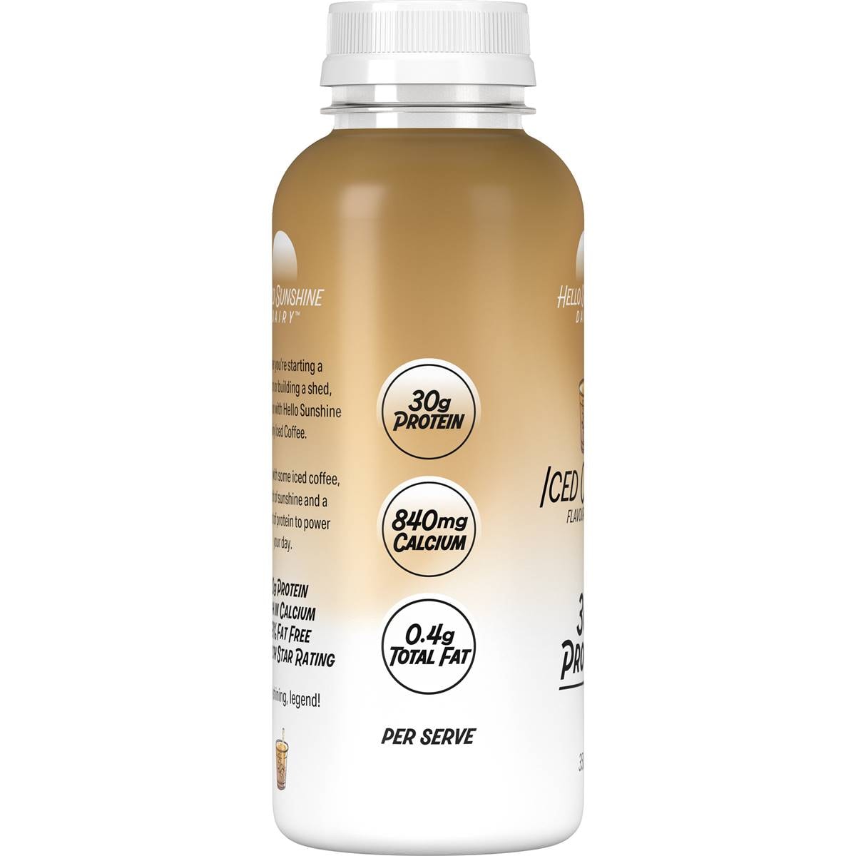 Hello Sunshine 30g Protein Iced Coffee Flavoured Milk 350ml | Woolworths