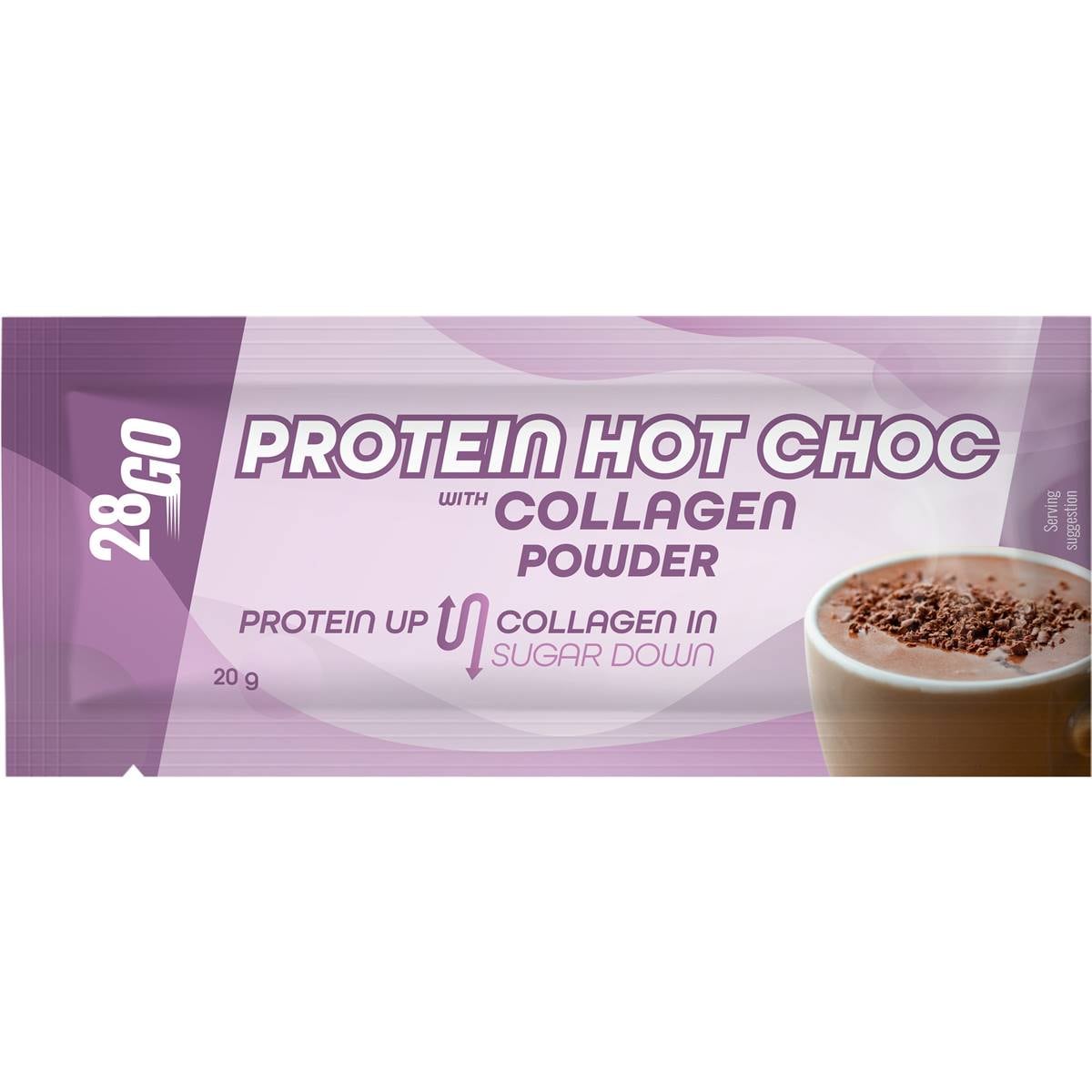 28go Protein Hot Choc With Collagen Powder 20g X 7 Pack | Woolworths